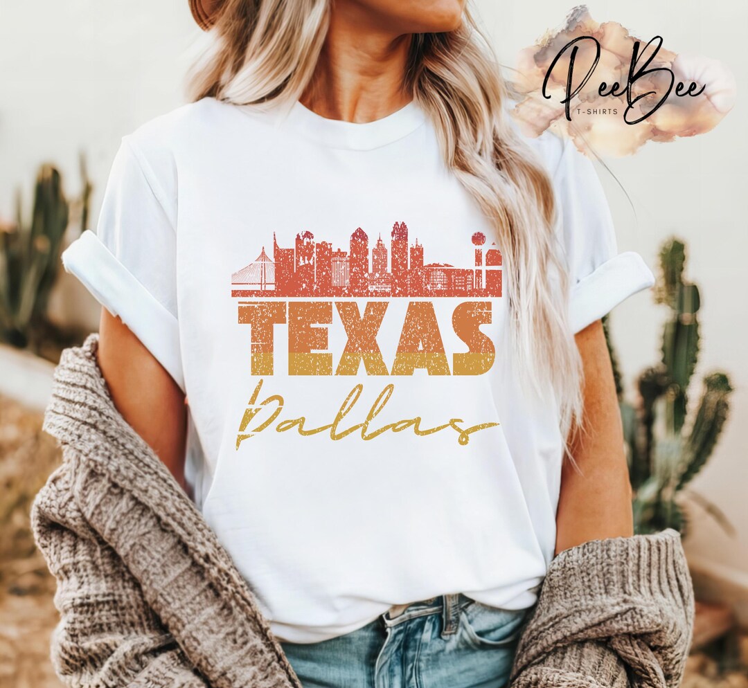 Dallas Texas Shirt, Dallas Gift, Game Day, Cool Dallas Skyline Shirt in ...
