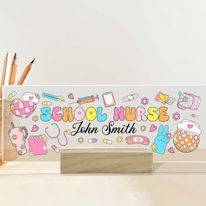 Nurse Desk Name Plate, Nurse Gifts, School Nurse Name Sign, Nurse ...