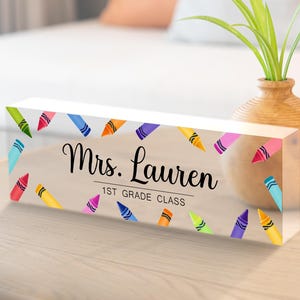 Teacher Desk Name Plate, Custom Teacher Name Sign, Personalized Teacher ...