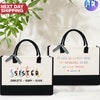 Big Sister Gift Bag - Ruffles and Bow Tote Bag With Big Sister Ribbon ...