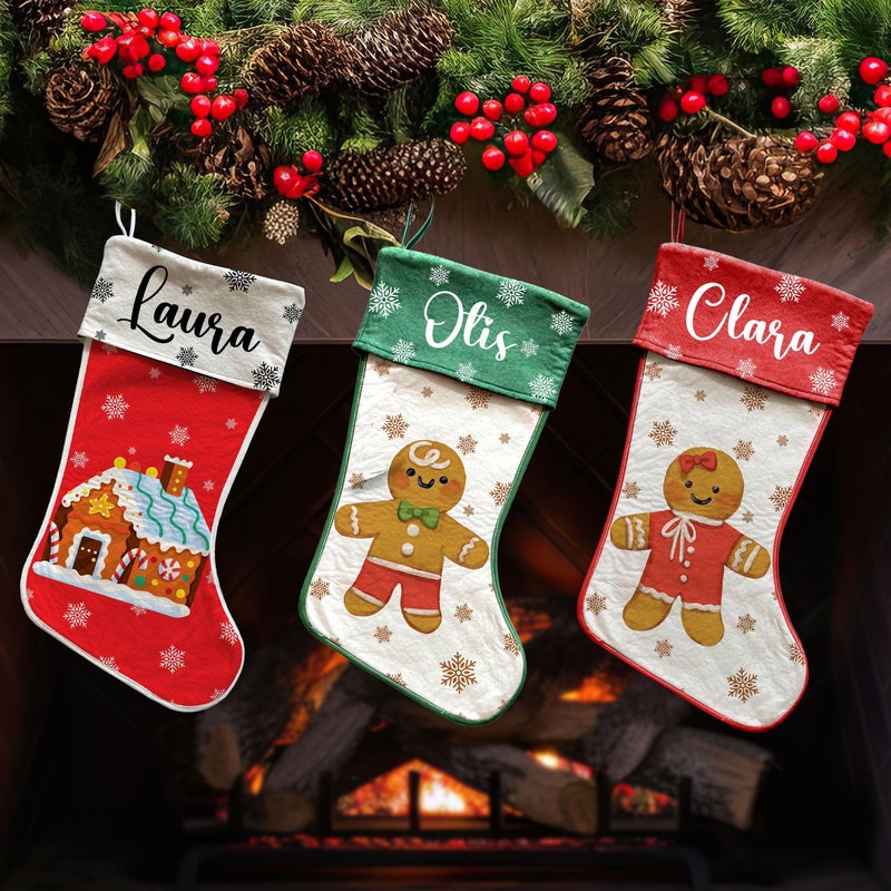 Gingerbread Stocking - Etsy