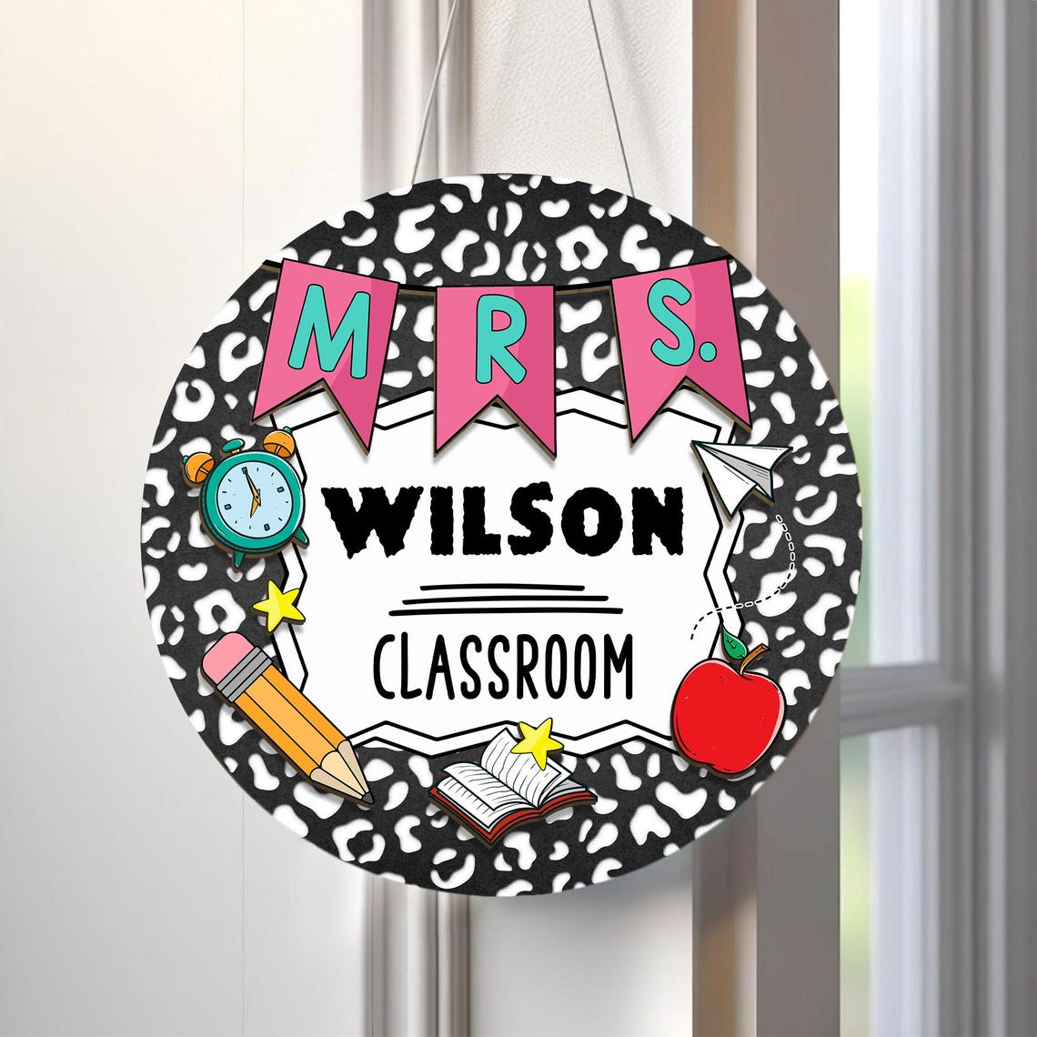 Teacher Door Sign, Back to School Gift, Teacher Custom Name Sign ...