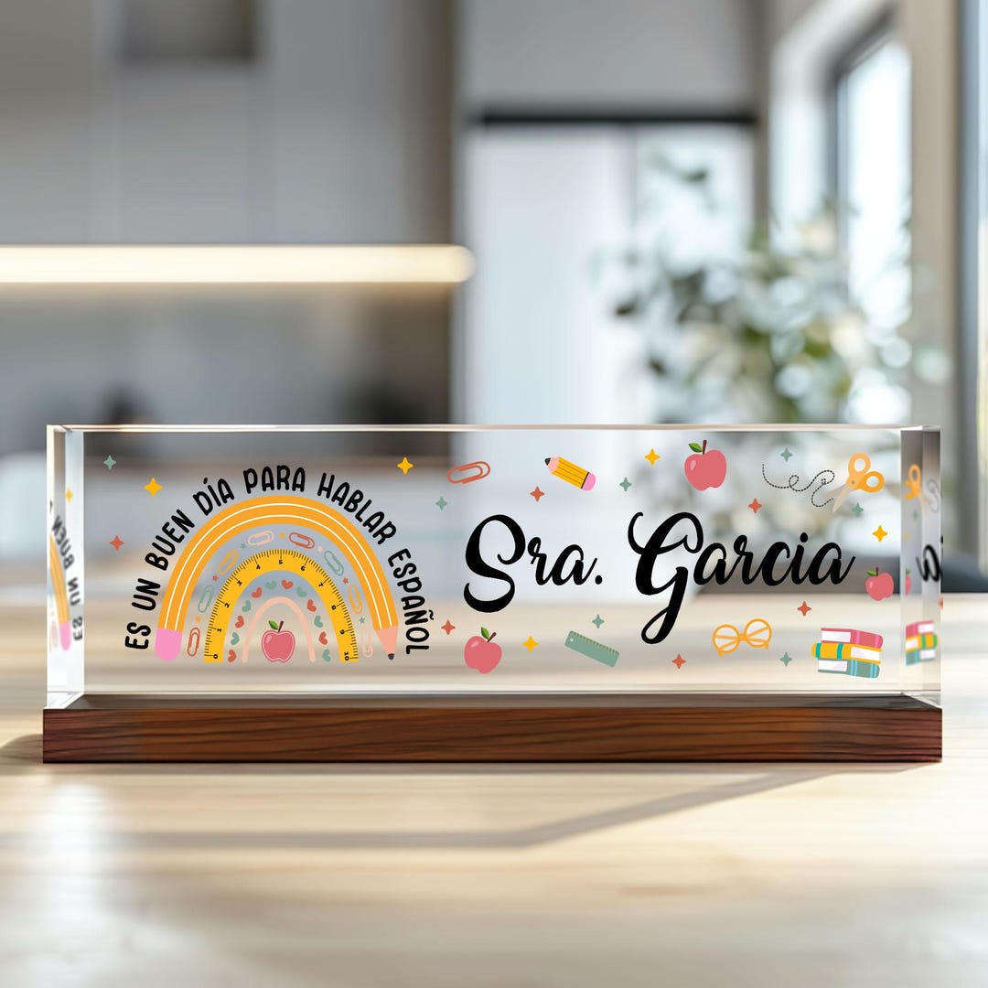 Personalized Maestra Desk Name Plate, Spanish Teacher Gift, Back to ...
