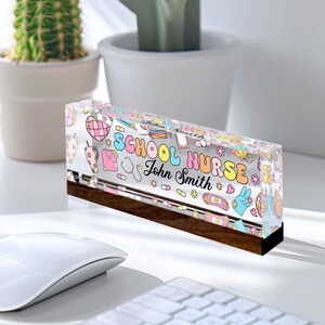 Nurse Desk Name Plate, Nurse Gifts, School Nurse Name Sign, Nurse ...