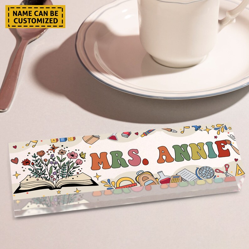 Personalized Teacher Desk Name Plate, Teacher Name Plate, Personalized ...