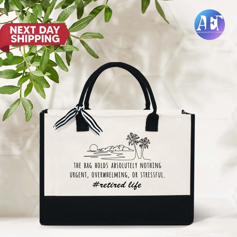 Retired Life Tote Bag, Retired Gift, Retirement Gifts for Women ...