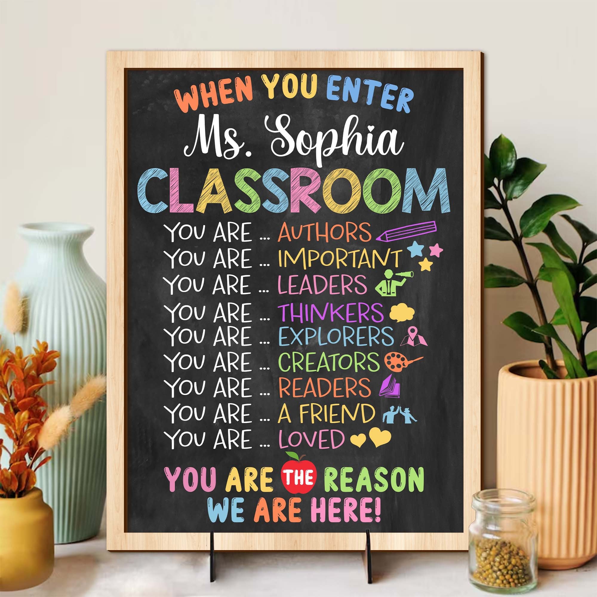 Personalized Teacher Door Sign, Custom Teacher Gift, Teacher ...
