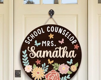 Personalized Guidance Counselor Wooden Sign, School Psychologist Sign ...