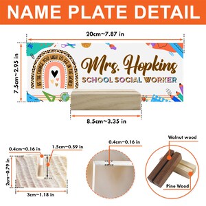Personalized Teacher Desk Name Plate, Social Worker Name Plate, Back to ...
