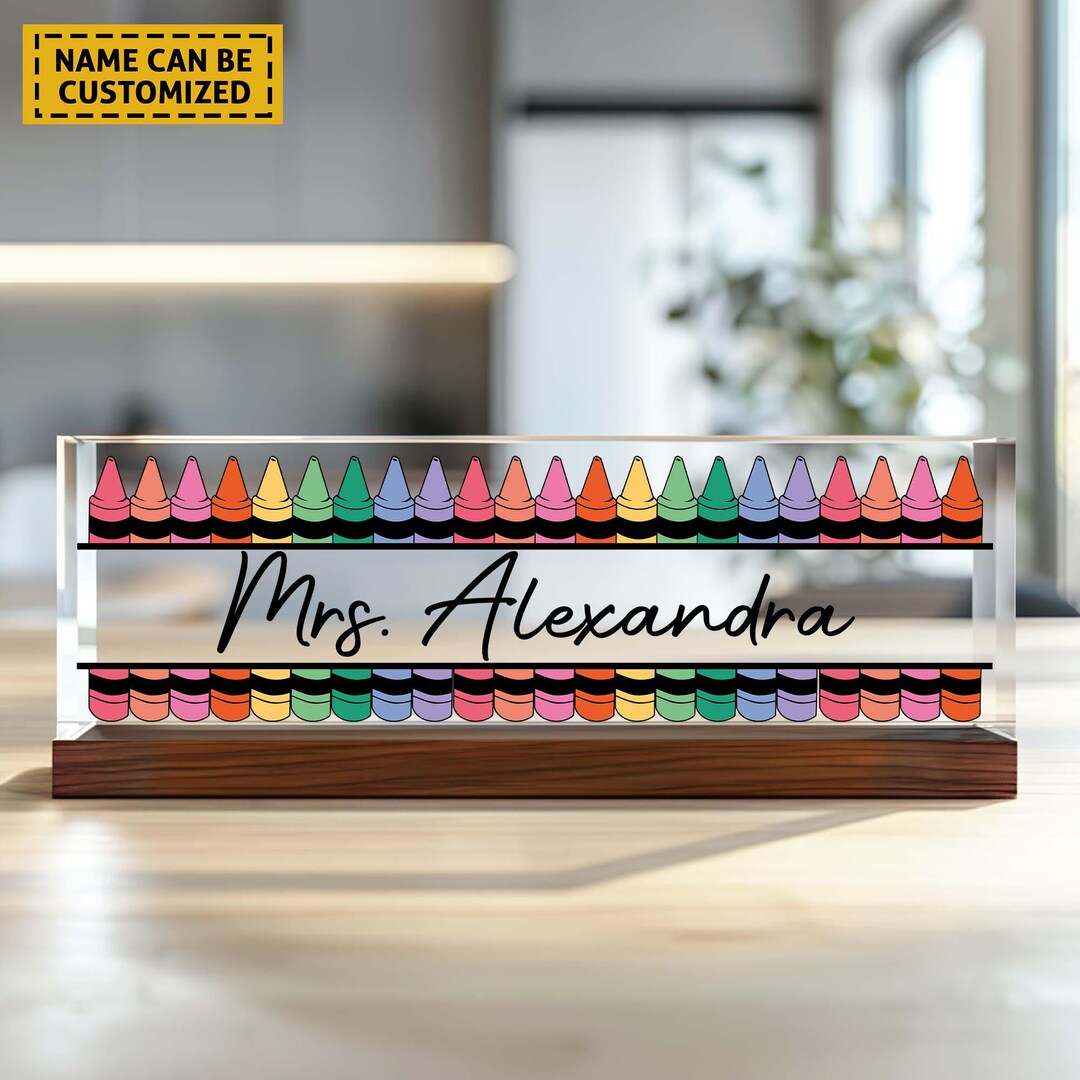 Teacher Name Plate, Personalized Name Plate for Teacher, Personalized ...