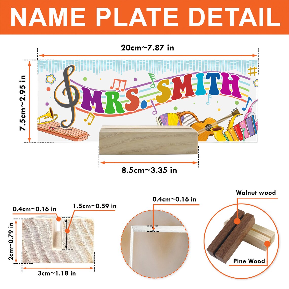 Personalized Teacher Name Sign, Music Teacher Sign, Music Teacher Gifts ...