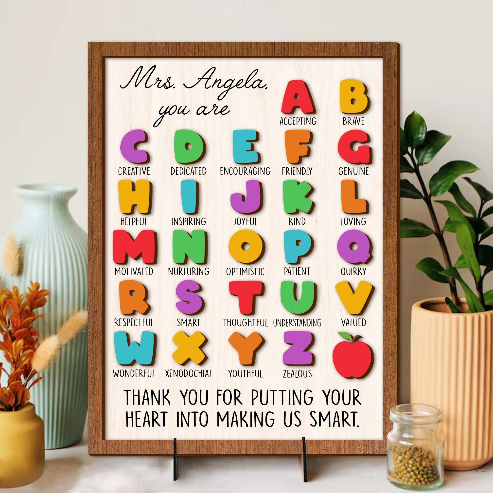 Personalized Teacher Classroom Sign, Teacher ABC Sign, Teacher ...