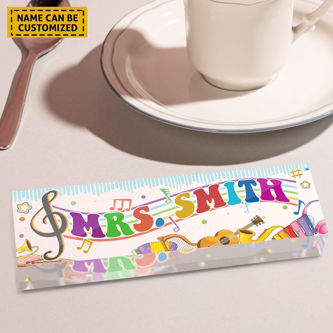 Personalized Teacher Name Sign, Music Teacher Sign, Music Teacher Gifts ...