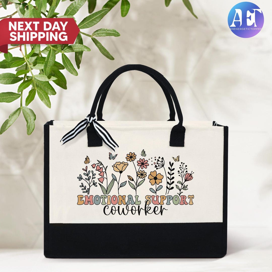 Emotional Support Coworker Tote Bag, Work Bestie Gift, Mentor ...