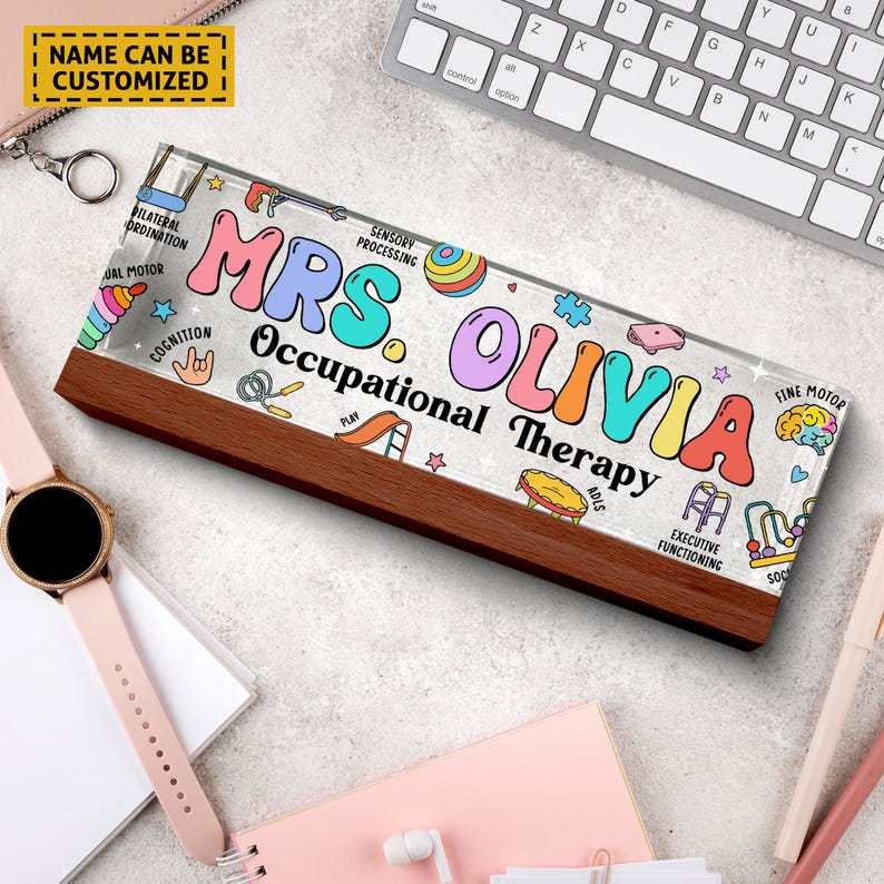 Occupational Therapy Desk Name Plate, OT Name Plate, Occupational ...