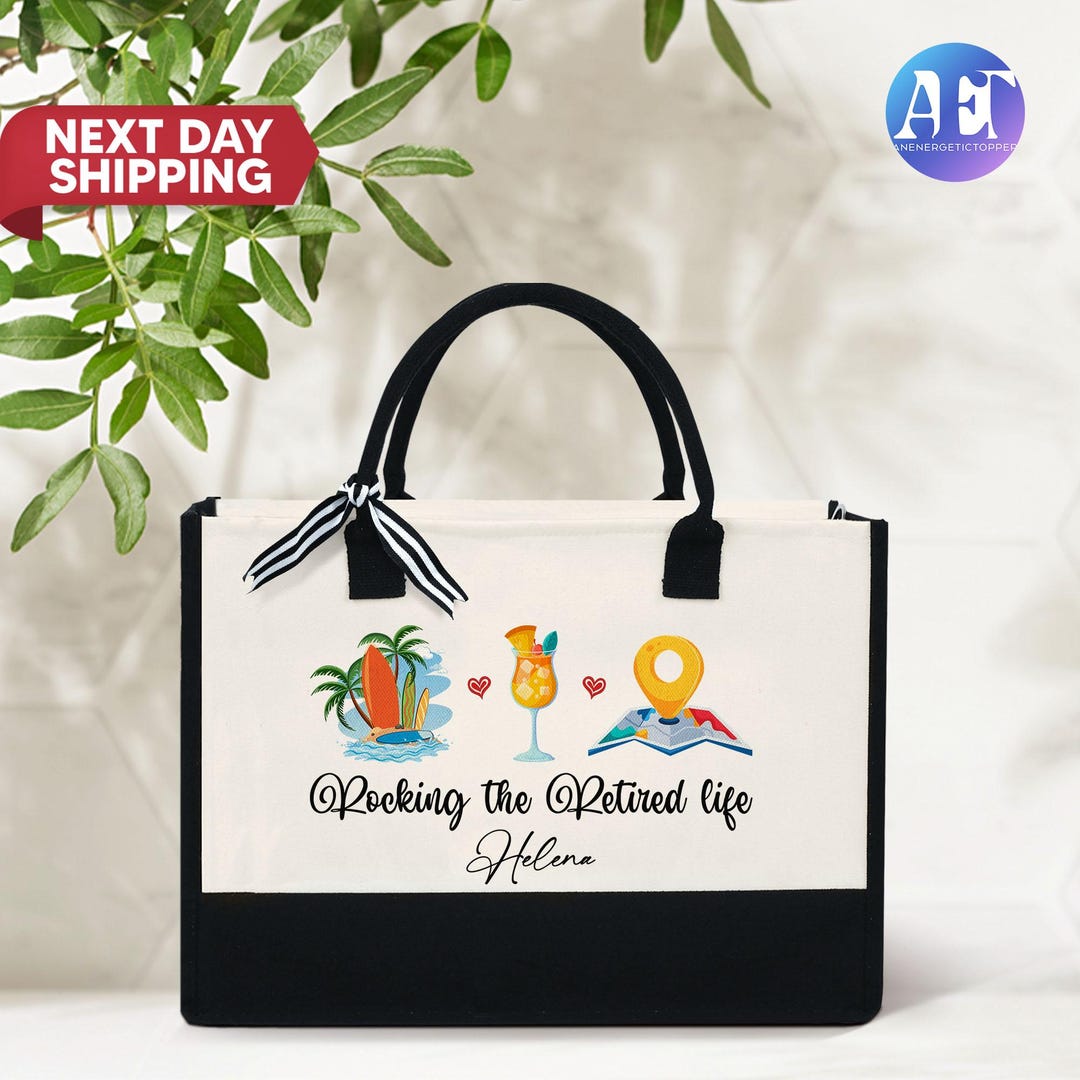 Retirement Gift for Women, Retirement Tote Bag, Rocking the Retired ...