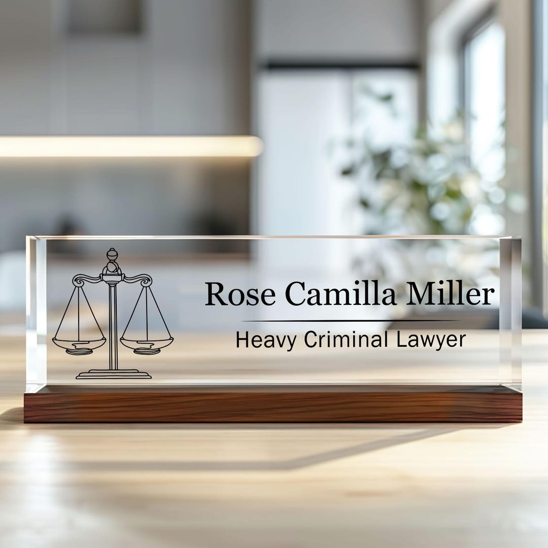Personalized Lawyer Desk Name Plate, Lawyer Appreciation Gift, Juris ...