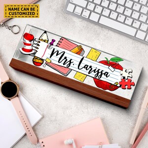 Custom Teacher Sign, Teacher Desk Name Plate, Classroom Decor, Teacher ...