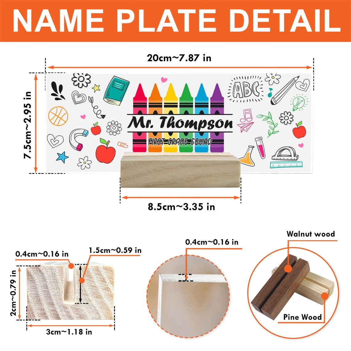 Teacher Desk Name Plate, Personalized Teacher Back to School Gift, Gift ...