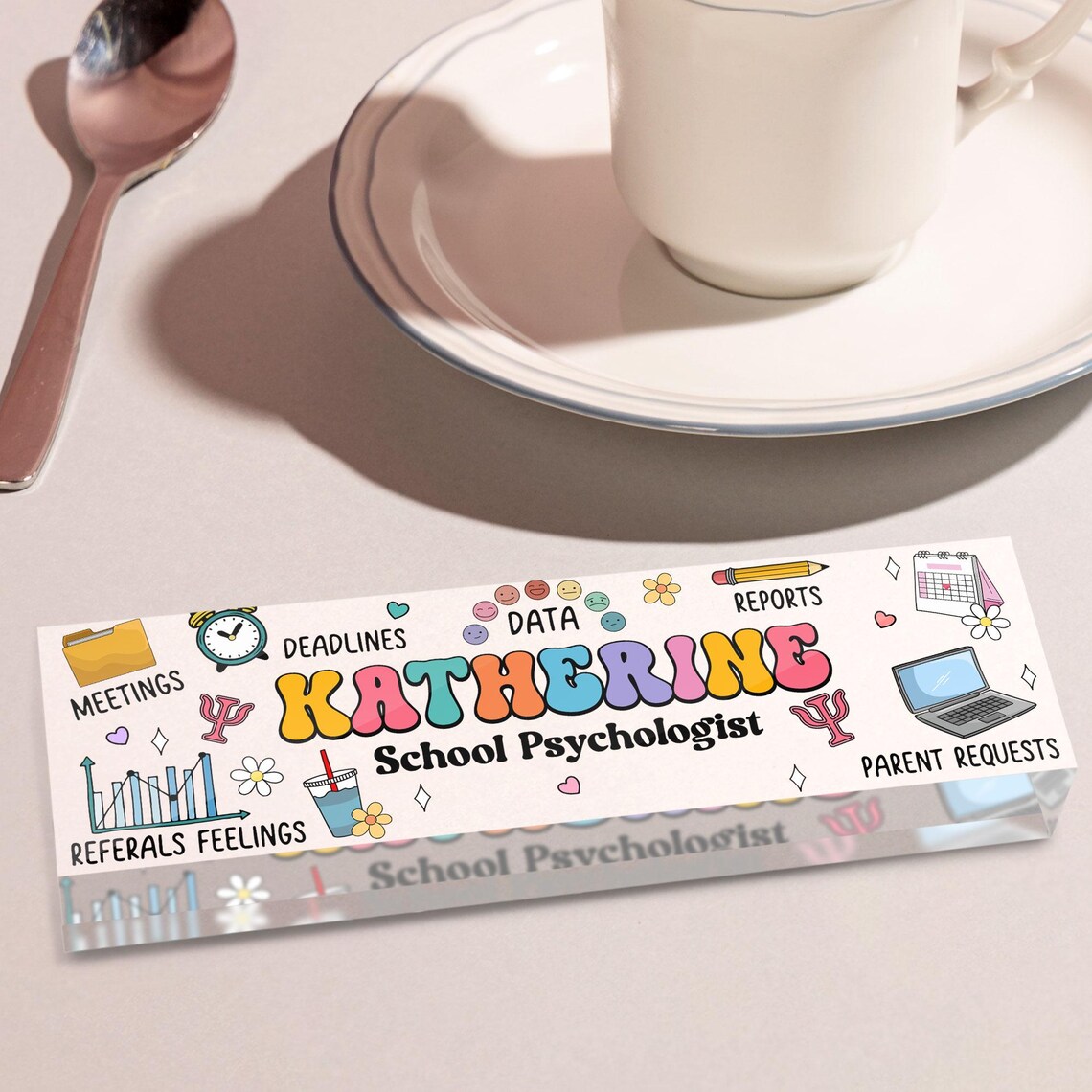 School Psychologist Desk Name Plate, Teacher Name Sign, Teacher Gifts ...