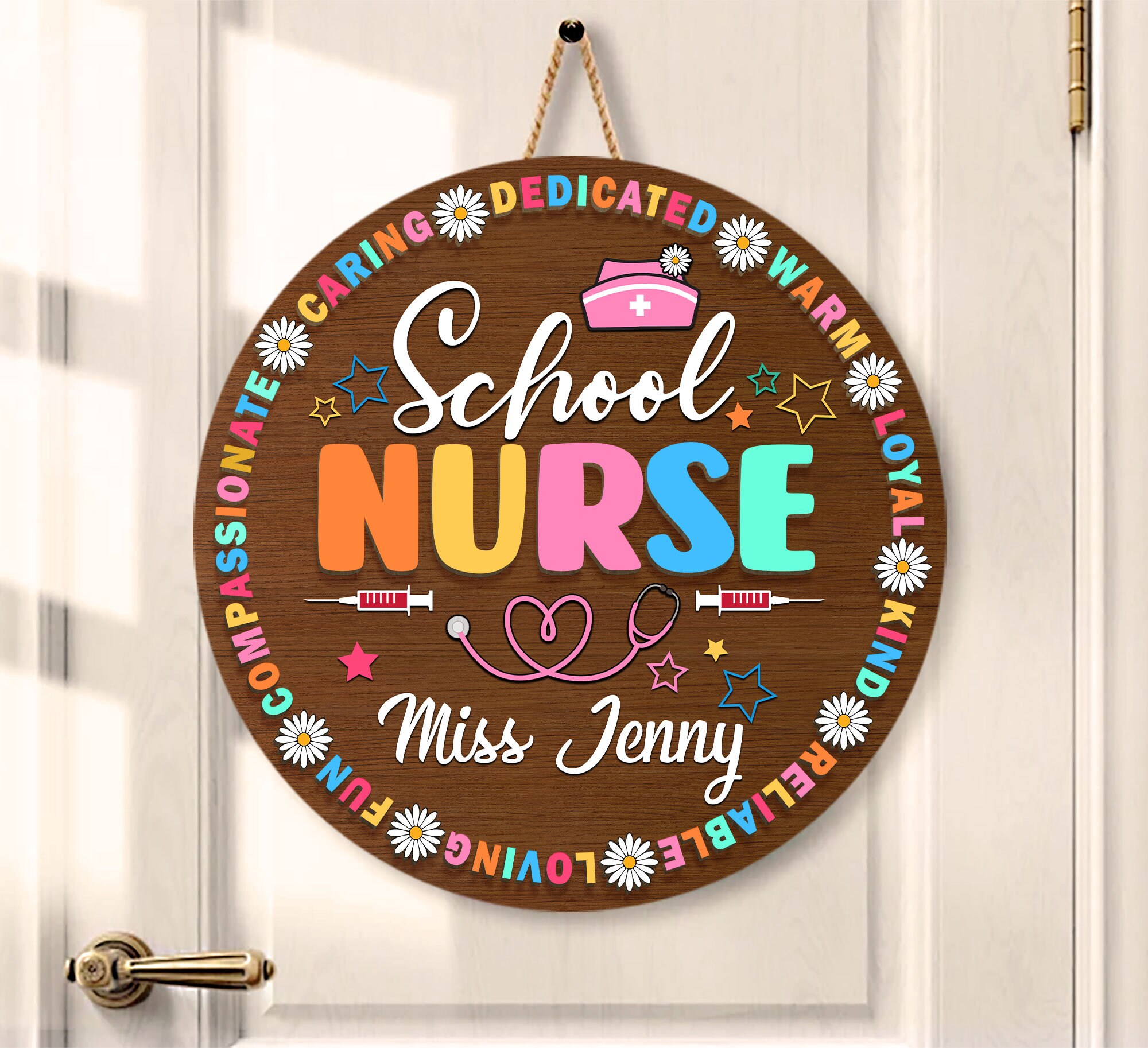 School Nurse Personalized Door Sign, School Nurse Appreciation Gift ...