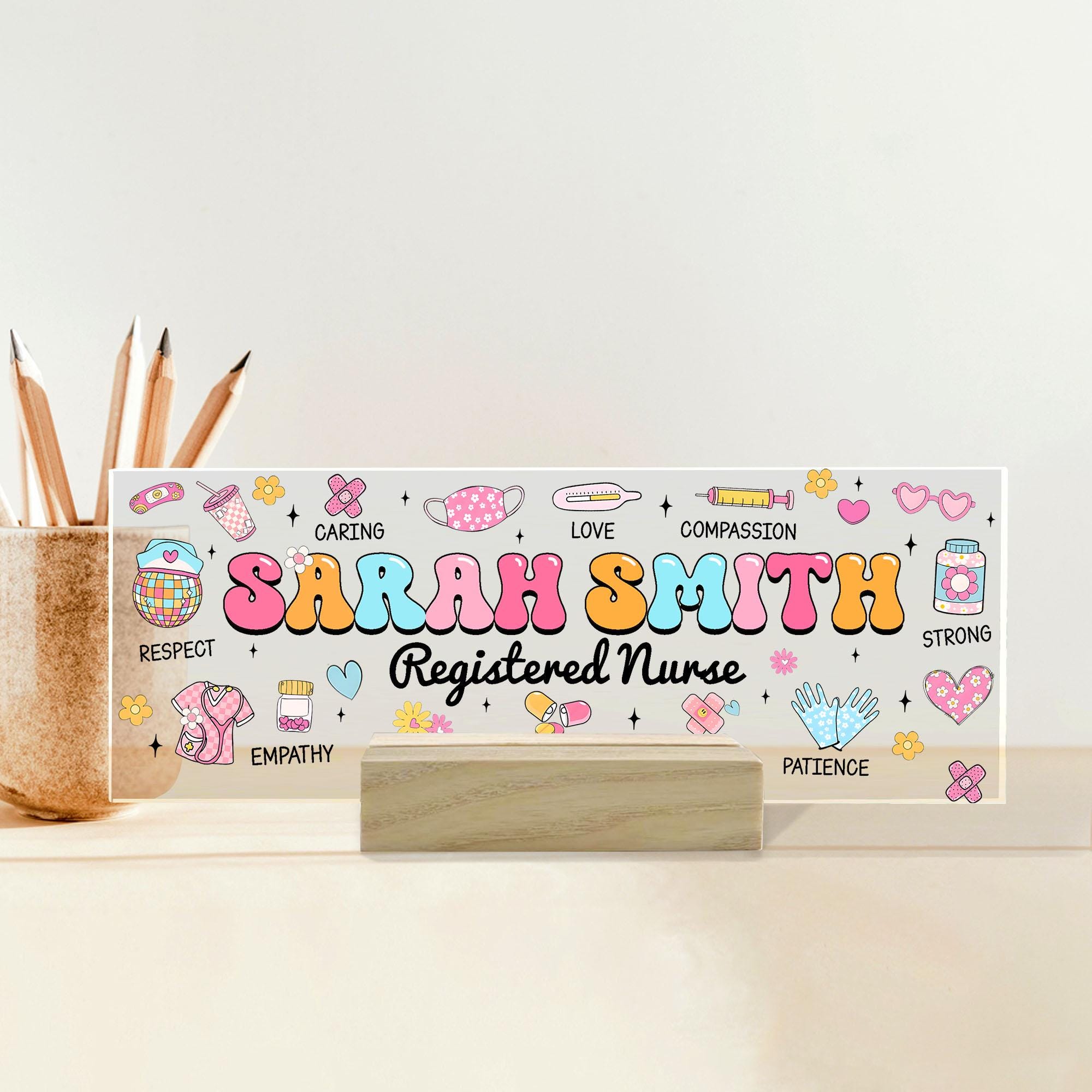 Nurse Desk Name Plate, Nurse Gifts, School Nurse Name Sign, Nurse ...