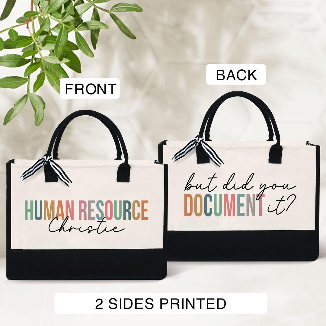 Personalized Human Resource Tote Bag, HR Gift, Human Resource Bag Gift ...