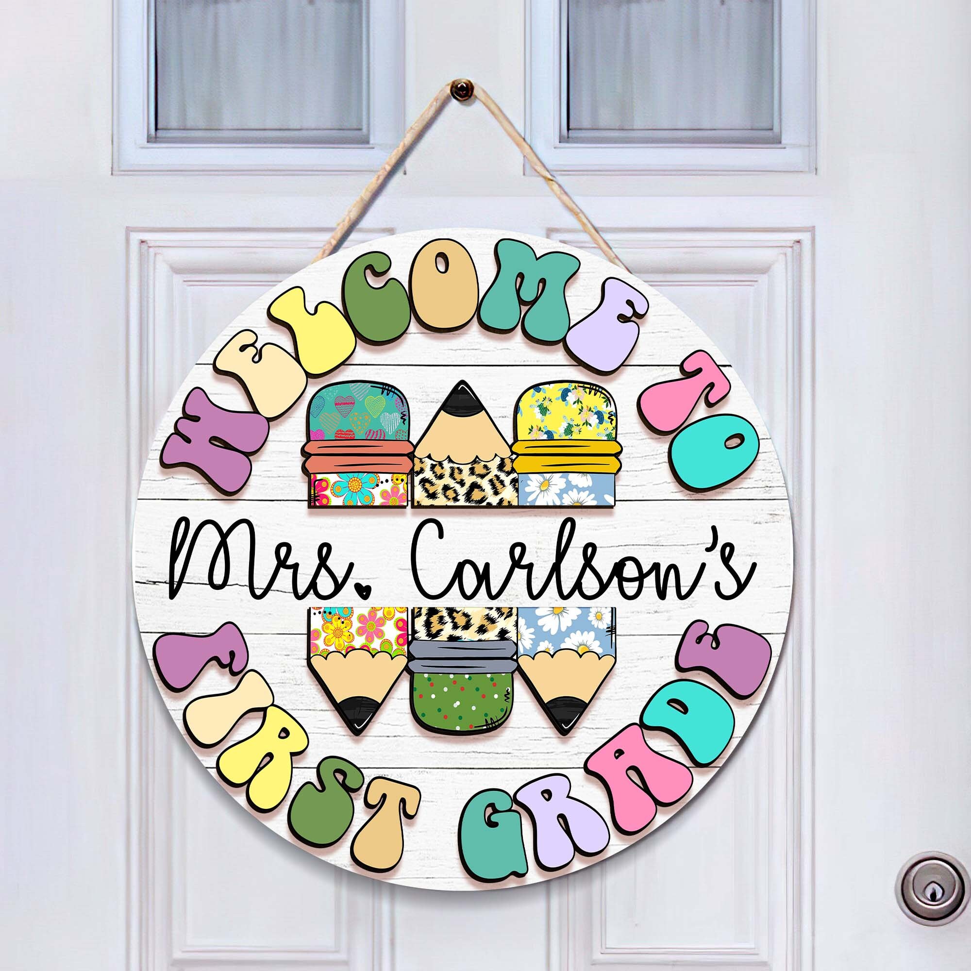 Personalized Teacher Doorsign 3D Laser Cut, Back to School Gift ...