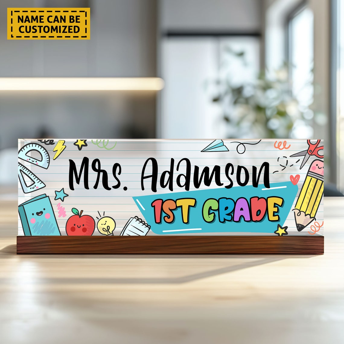 Personalized Teacher Desk Name Plate, Teacher Appreciation Gift ...