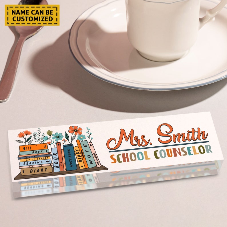 School Counselor Desk Name Plate, Counselor Desk Sign, Mental Health ...