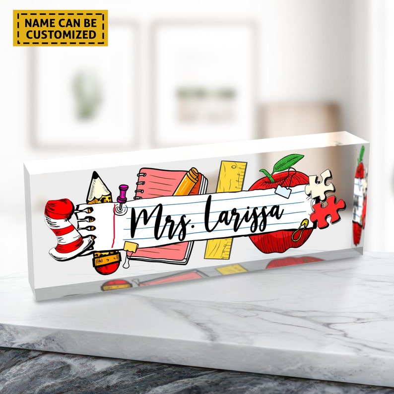 Custom Teacher Sign, Teacher Desk Name Plate, Classroom Decor, Teacher ...