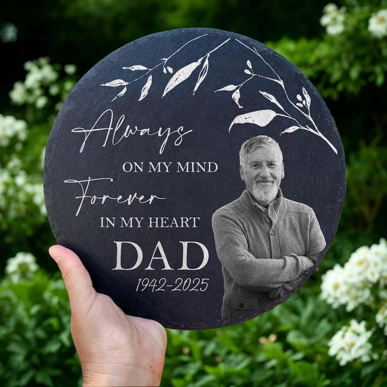 Custom Photo Memorial Stone: in Loving Memory Remembrance Gift - Etsy