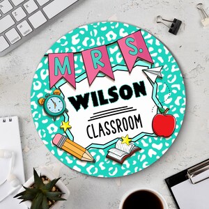 Teacher Door Sign, Back to School Gift, Teacher Custom Name Sign ...