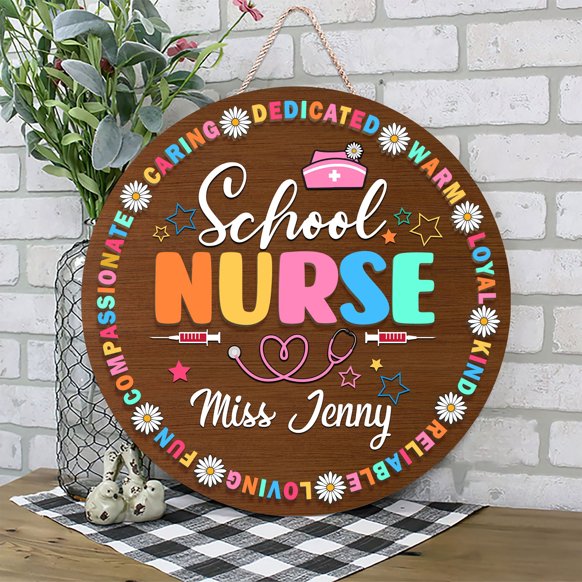 School Nurse Personalized Door Sign, School Nurse Appreciation Gift ...