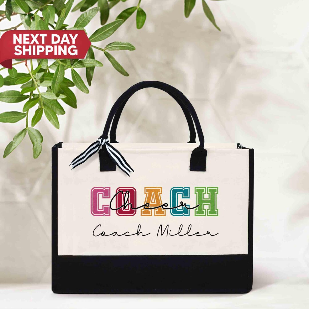 Personalized Cheer Coach Tote Bag, Cheerleading Coach Gift,thank You ...