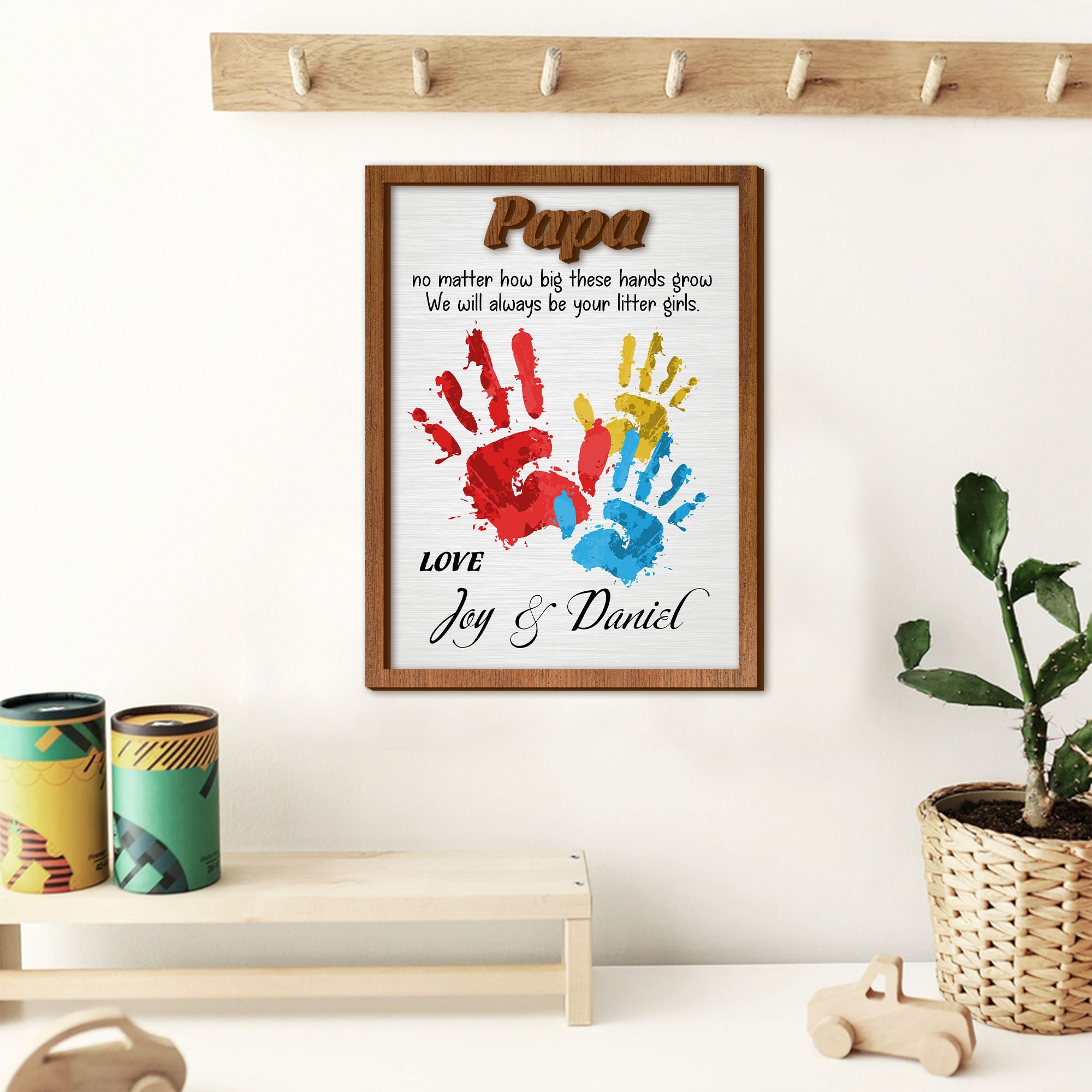 Personalized Best Dad Ever Hands Down and Custom Message Sign ...