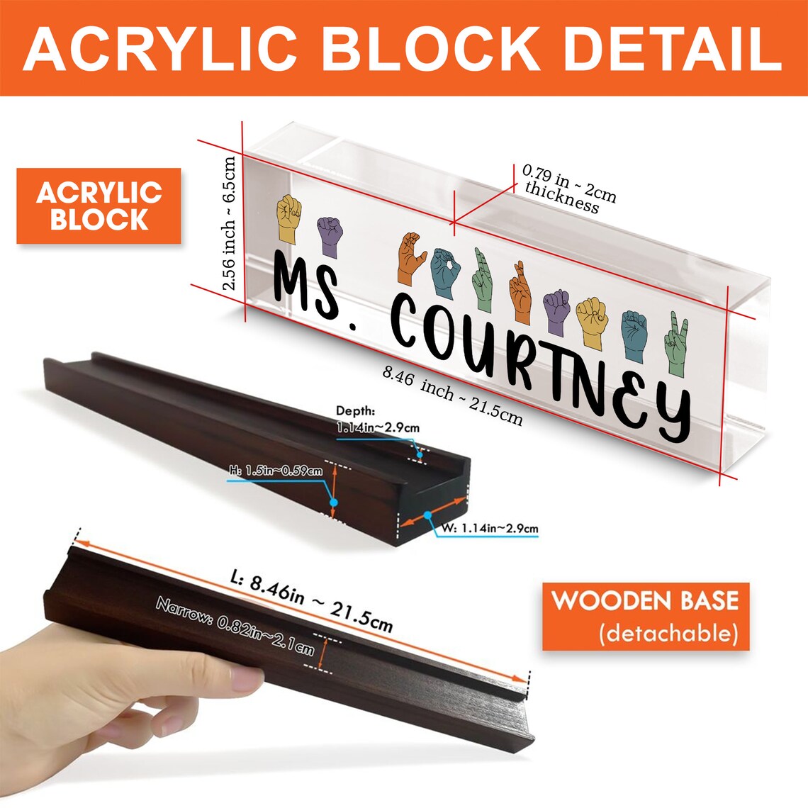 ASL Teacher Gift, Sign Language Gift, Teacher Name Sign, Teacher ...