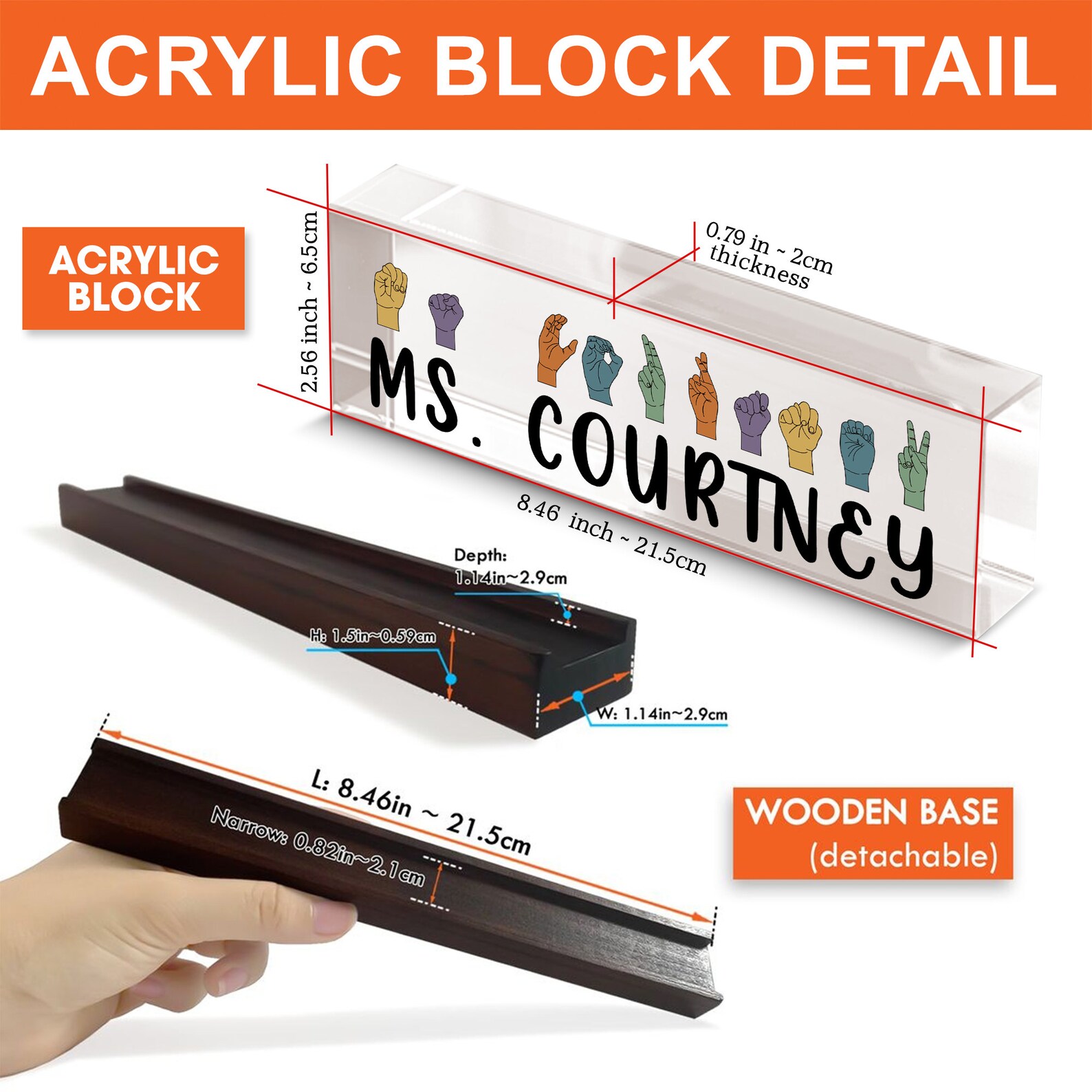 ASL Teacher Gift, Sign Language Gift, Teacher Name Sign, Teacher ...