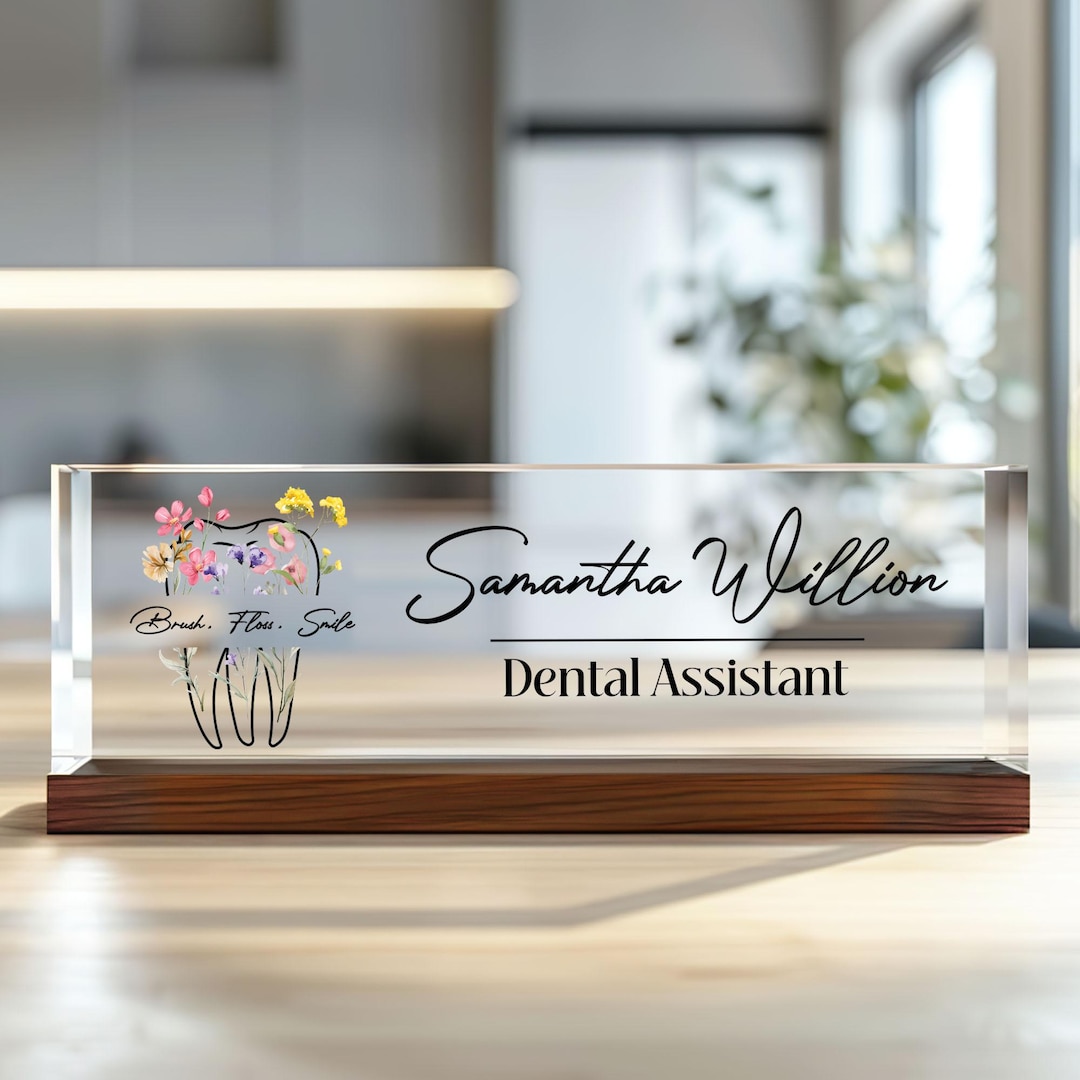 Personalized Dental Name Plate, Dentist Medical Physician Office Desk ...