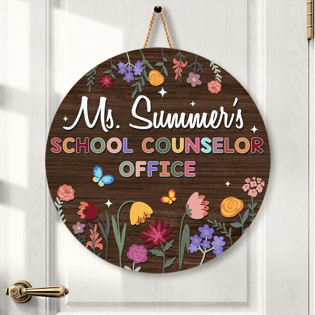 Personalized School Psychologist Door Hanger, School Psychologist Door ...