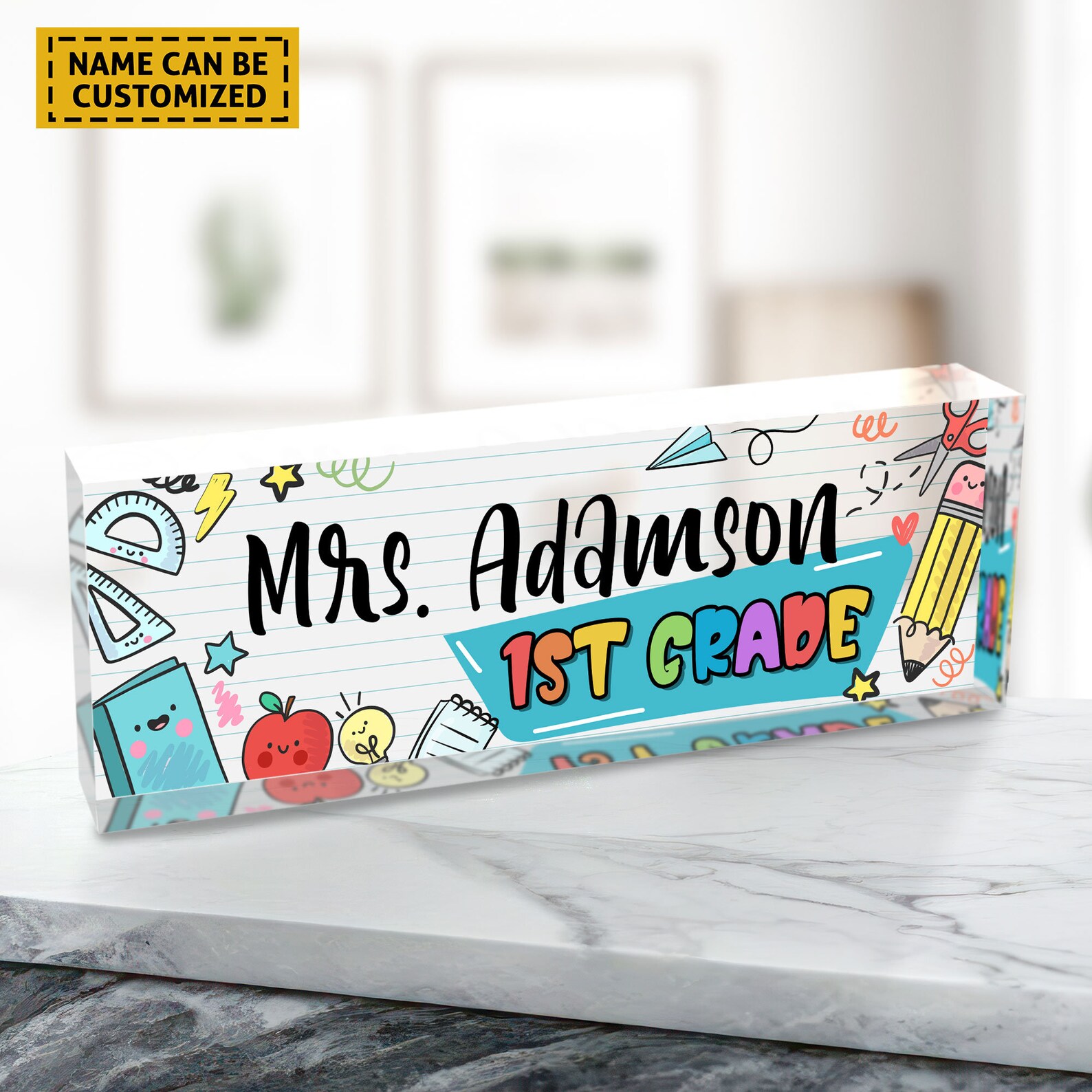 Personalized Teacher Desk Name Plate, Teacher Appreciation Gift ...