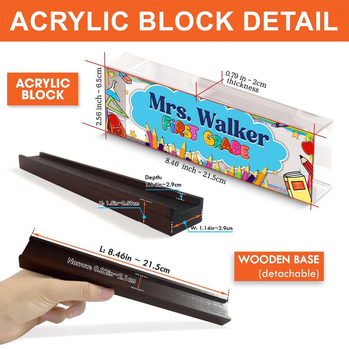 Teacher Appreciation Gift, Personalized Teacher Desk Name Plate ...