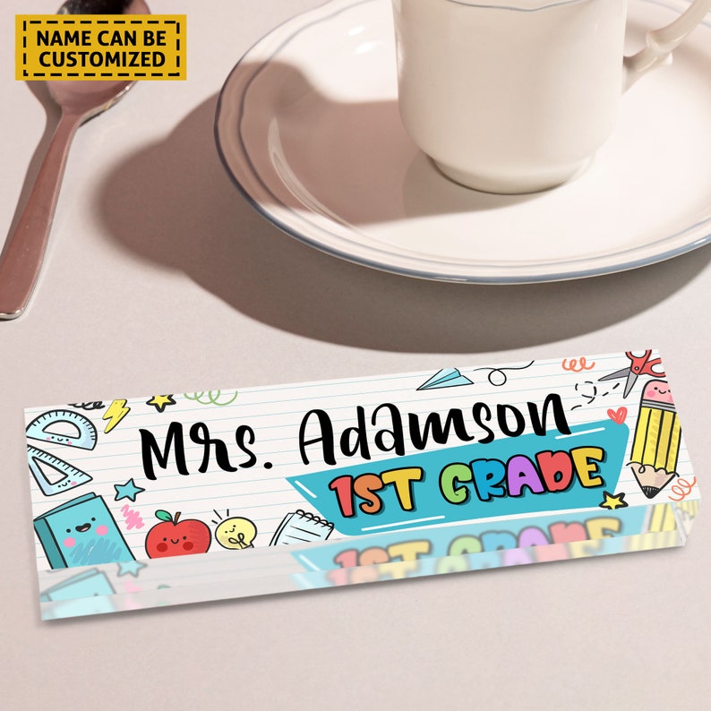 Personalized Teacher Desk Name Plate, Teacher Appreciation Gift ...