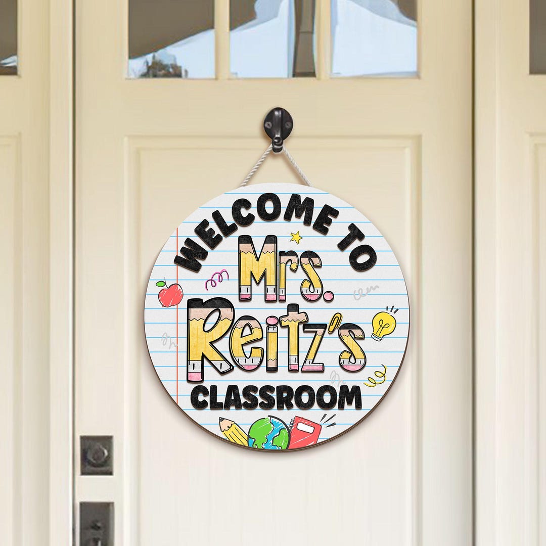 Personalized Teacher Gifts, Teacher Door Sign, Welcome Classroom Sign ...