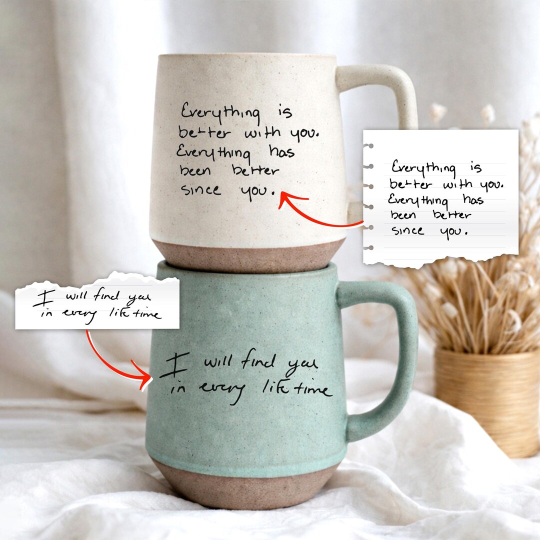 Custom Mug Actual Handwriting Ceramic Mug,personalized Mug Loved Ones ...