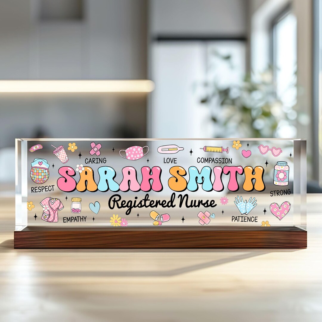 Nurse Desk Name Plate, Nurse Gifts, School Nurse Name Sign, Nurse ...