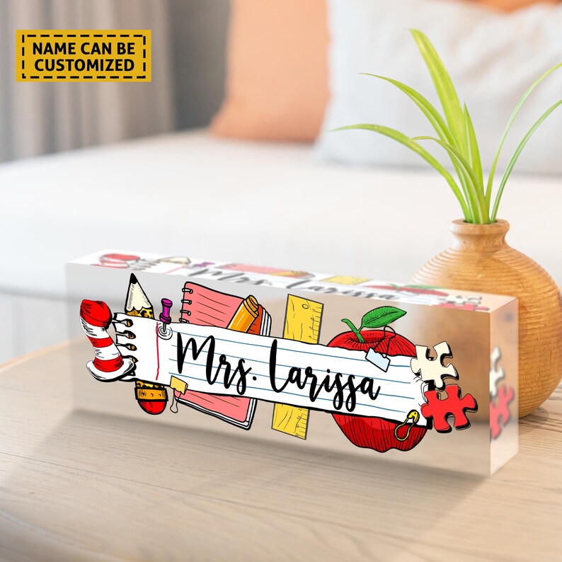 Custom Teacher Sign, Teacher Desk Name Plate, Classroom Decor, Teacher ...