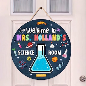 3D Science Teacher Door Sign, Teacher Name Sign, Back to School ...