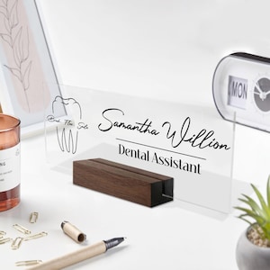 Personalized Dental Name Plate, Dentist Medical Physician Office Desk ...