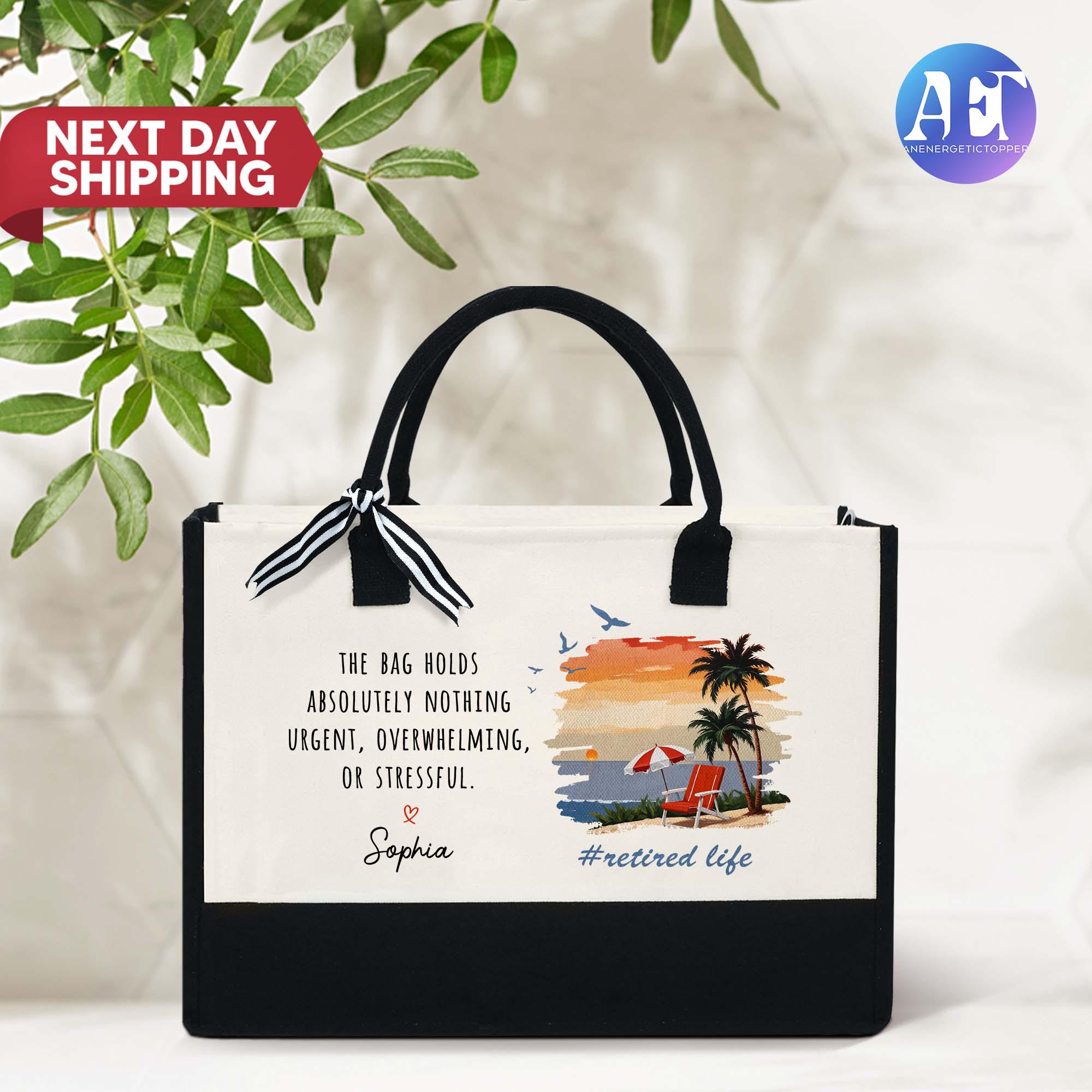 Retired Life Tote Bag, Retired Gift, Retirement Gifts for Women ...